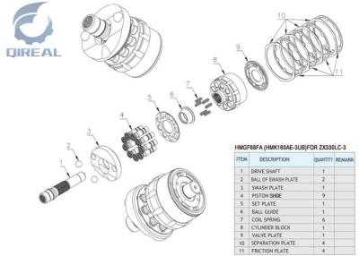 China Construction Machinery Parts HMGF68FA Pump Spare Parts Disk Spring For ZX330LC-3 for sale