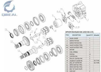 China Excavator EX100-2 3 5 HPVO91DS ES Hydraulic Pump Repair Kit for sale