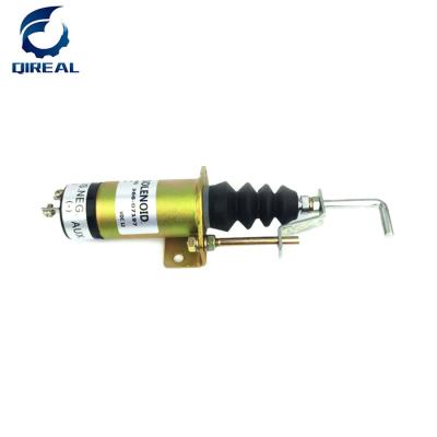 China 366-07197 Excavator Stop Solenoid 12V 24V Fuel Shut Off Solenoid Valve for sale