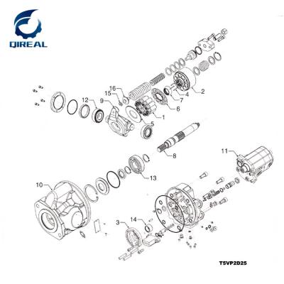 China MAIN PUMP REPAIR KIT T5VP2D25 FOR CRAWLER EXCAVATOR R55-7 - R55-7 HYDRAULIC for sale