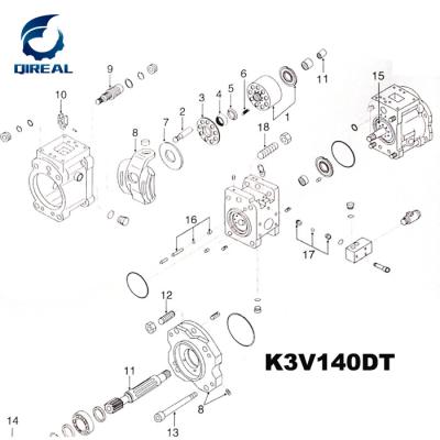 China Hydraulic Main Pump Parts K3V140DT for sale