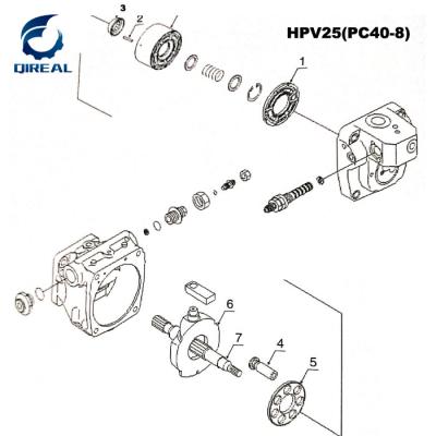 China HPV25 MAIN PUMP REPAIR KIT FOR CRAWLER EXCAVATOR PC40-8 for sale