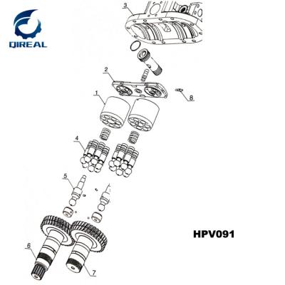 China Construction Machinery Parts HPV091 Hydraulic Piston Pump Repair Parts For Hitachi EX120-2 Excavator for sale