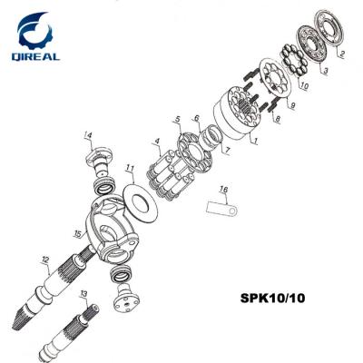 China Spk10/10 Hydraulic Pump Parts For E200b E240b E180 Ms180 200b Excavator for sale