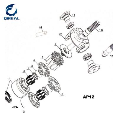 China AP12 Hydraulic pump spare parts for E200B 320B Excavator for sale