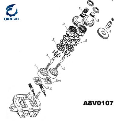 China Excavator Spare Parts A8V0107 Hydraulic Pump Part Repair Kits for sale