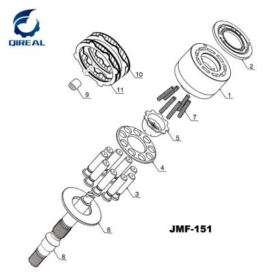 China JMF151 JMF250 Excavator Pump Swing Motor Parts for sale