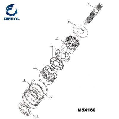 China M5X130 M5X180 Hydraulic Swing Motor Spare Parts for sale