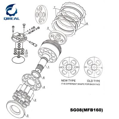 China SG08 SG04 SG025 Excavator Hydraulic Swing Motor Parts for sale