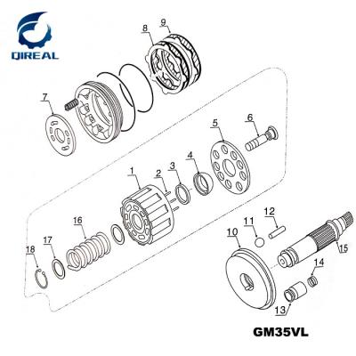 China Excavator Travel Motor Repair Kit Gm35vl Final Drive Parts for sale