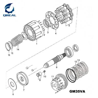 China Excavator Travel Motor Spare Parts GM09 GM17 GM18 GM35VA for sale