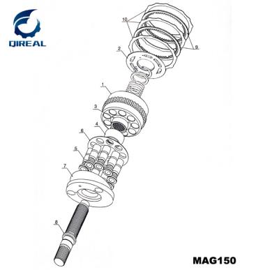 China MAG150 MAG170 MAG200 MAG230 Travel Motor Hydraulic Parts for Excavator for sale