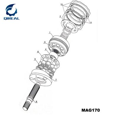 China Mx150/Mx173/Mx500 Mag150/Mag170 Lzv30/Lzv120 Lvwo60 TM40vd Travel Motor Hydraulic Pump Spare Parts for sale