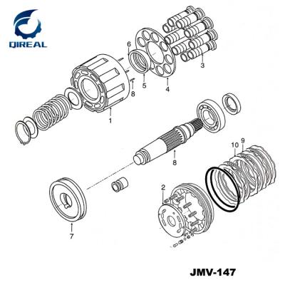 China Excavator Hydraulic Parts JMV147 Travel Motor Spare Parts For R225-9/7 for sale
