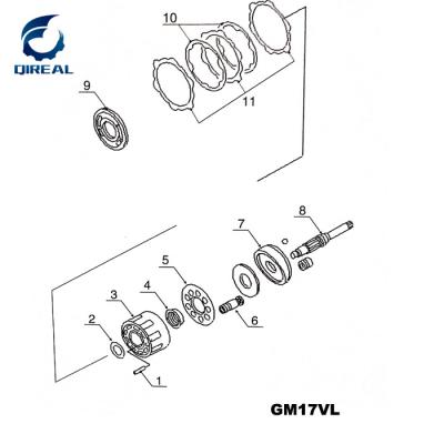 China gm17vl gm18vl gm21va gm24  Excavator Final Drive Track Motor Parts for sale