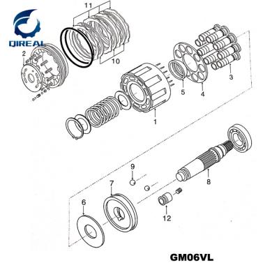 China High quality GM06VL GM07VA GM09VL GM18VL Excavator Travel Motor Parts for sale