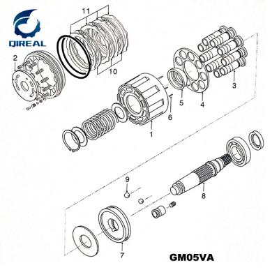 China Travel Motor Spare Part GM05VA Final Drive Hydraulic Repair Kits for sale
