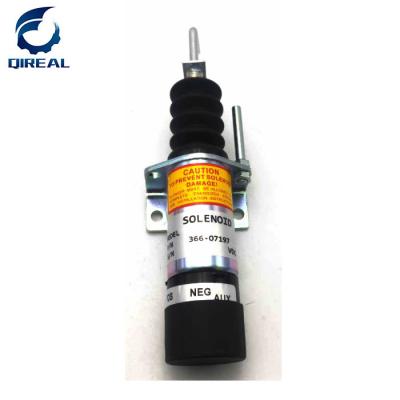 China Engine parts 12V 24V Stop Solenoid Fuel Shut off Solenoid Valve 366-07197 for sale