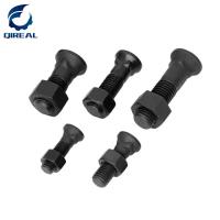 China Excavator Bucket Bolt Nut M12 M14 M16 M22 Grade 8.8 12.9 Flange Grader Blade Fasteners for sale