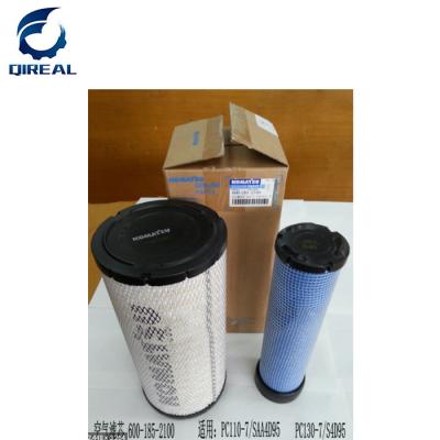 China Excavator Spare Parts PC110-7 PC130-7 excavator air filter element 600-185-2100 for sale
