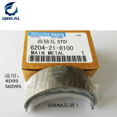 China Excavator Parts 6D95 Engine Main Bearing STD  6204-21-8100 for sale