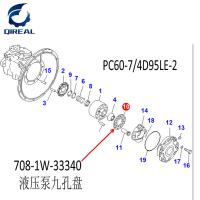China Hydraulic pump nine hole plate set plate 708-1W-3334 for PC60-7 excavator for sale