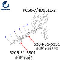 China Shaft 6204-31-6331 for PC60-7 excavator for sale