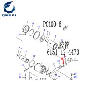 China 6D125 Intake Pipe 6151-12-4470 For PC400-6 Excavator for sale