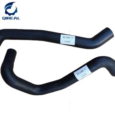 China Black PC160-7 Excavator Spare Parts Up Down Water Hose for sale