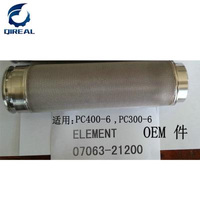 China 07063-21200 Hydraulic Pump Pilot Filter For PC300-6 PC400-6 Excavator for sale