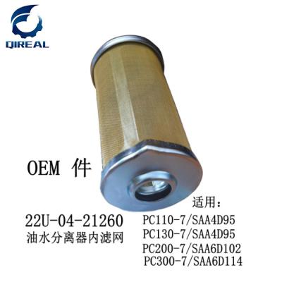 China 22U-04-21260 Fuel Filter Element For Komatsu PC110-7 PC130-7 PC200-7 PC300-7 for sale