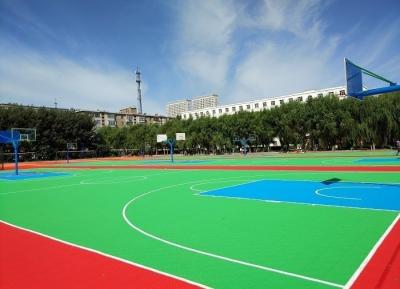 China High Strength PP Modular Sports Flooring 303.8mm x 303.8mm Portable Non Slip Basketball Court for sale