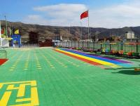 China EMG-2516 Modular Outdoor Flooring 250x250x15.8mm with 54% Shock Absorption and Elastic Cushion Technology for sale