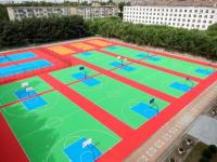 China SDT-3016 Modular Sports Flooring 300x300x15.8mm with 54% Shock Absorption and 533 Elastic Cushions per Square Meter for sale