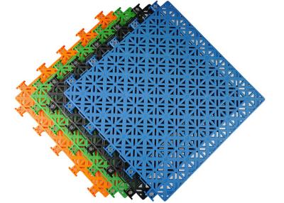 China Modular Synthetic Sports Flooring 303.8x303.8x14.7mm with 57% Shock Absorption and NBA-Inspired Elastic Cushion Design for sale