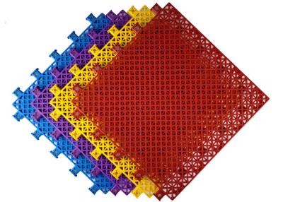 China SDT-3016 Waterproof Interlocking Outdoor Sports Flooring with 533 Cushions/㎡ and ECT Technology for sale