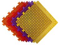 China 250x250mm Interlocking Exercise Floor Mats with 38% Shock Absorption and Drainage System for sale