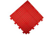 China Red Interlocking Sports Flooring 250x250mm PP Tiles with 42-60% Shock Absorption and ECT Technology for sale
