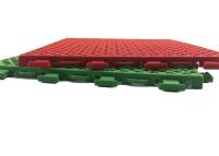 China Antimicrobial Red Removable Basketball Court Flooring 250mm x 250mm x 12.7mm PP Interlocking Tiles for sale