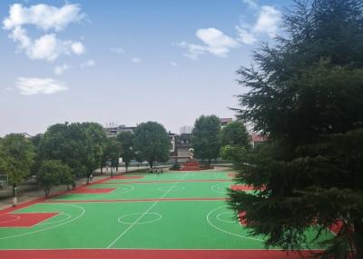 China EMG-3015 Modular Basketball Court Flooring 303.8×303.8×14.7mm with 60% Shock Absorption and 92% Ball Rebound for sale