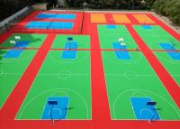 China EDT-2513 Removable Basketball Court Flooring 250x250x12.7mm with 42% Shock Absorption for sale