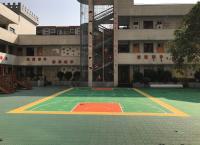 China PP Interlocking Kindergarten Flooring 303.8x303.8x14.7mm with 60% Shock Absorption and SGS Certification for sale