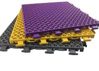China SDT-2513 Fire-Resistant Indoor Sports Flooring 250x250x12.7mm with 38% Shock Absorption and Double-Tier Design for sale
