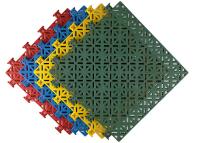 China Outdoor Safety Flooring for Playgrounds - 60% Shock Absorption, 303.8mm Tiles with Anti-Peel Technology for sale