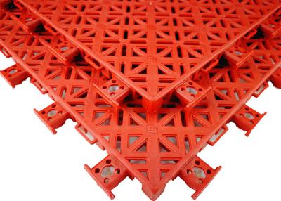 China Pressure Resistant School Playground Flooring 300x300mm with 54% Shock Absorption and Cross Stiffener Structure for sale