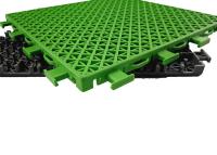 China SDT-2513 Soundproof Anti-Static Badminton Sports Flooring 250x250x12.7mm with 38% Shock Absorption for sale