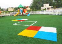 China Safety Kindergarten Flooring Artificial Grass - 18-45mm Height, 3/8'' or 3/16'' Gauge with 5-8 Year Warranty for sale