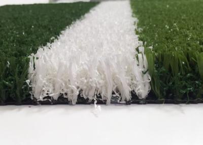 China White and Green Artificial Sports Turf 17000 Dtex 35mm Height Wear Resistant Anti Fading for sale