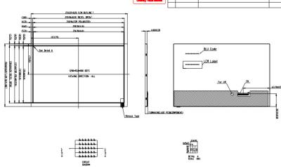 China Industrial High Nit Monitor 10.1Inch 1280×800 RGB WXGA 1000Nits Lcd Panel TFT P1010WXF1MA01 for sale