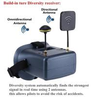 China 008D 4.3Inch FPV Accessories Digital DVR Diversity Goggles Dual Antenna 2000mAh for sale